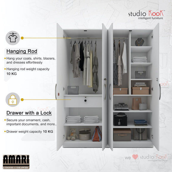 Amari 4 Door Wardrobe – StudioKook