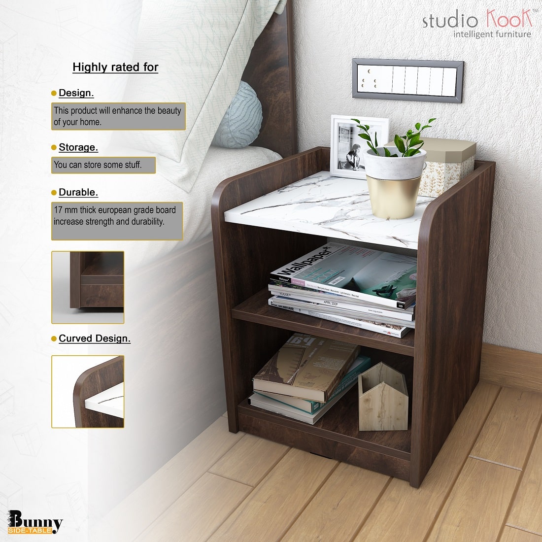 Bunny Side Table | Bedside Table – StudioKook