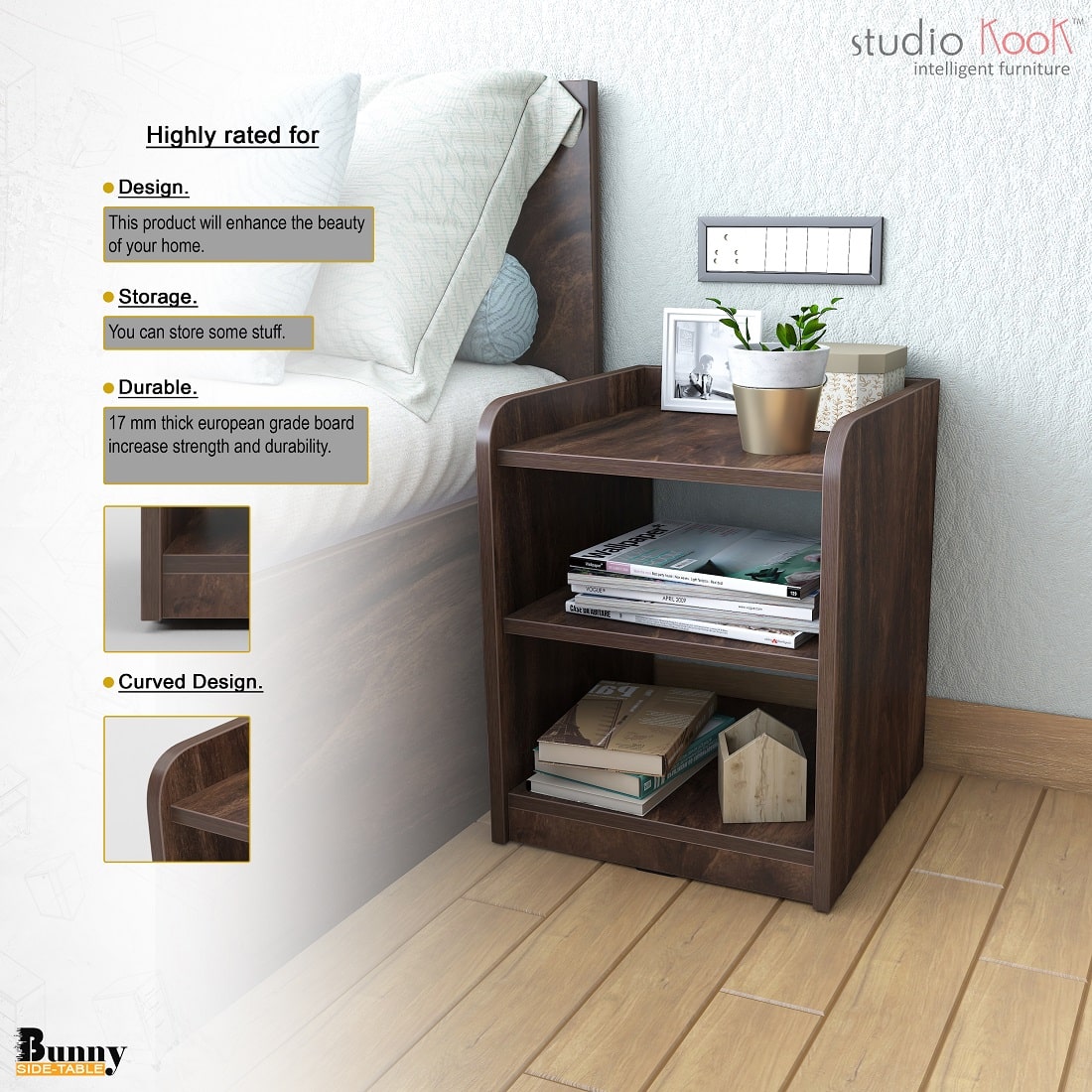 Bunny Side Table | Bedside Table – StudioKook