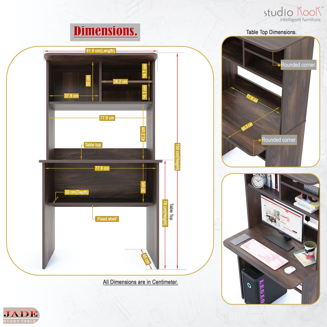 Jade Study Table | Computer Table – StudioKook