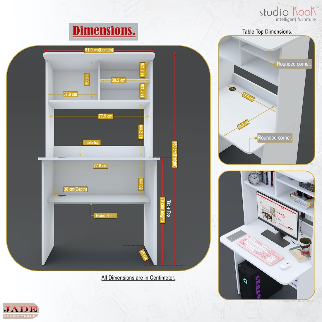 Jade Study Table | Computer Table – StudioKook