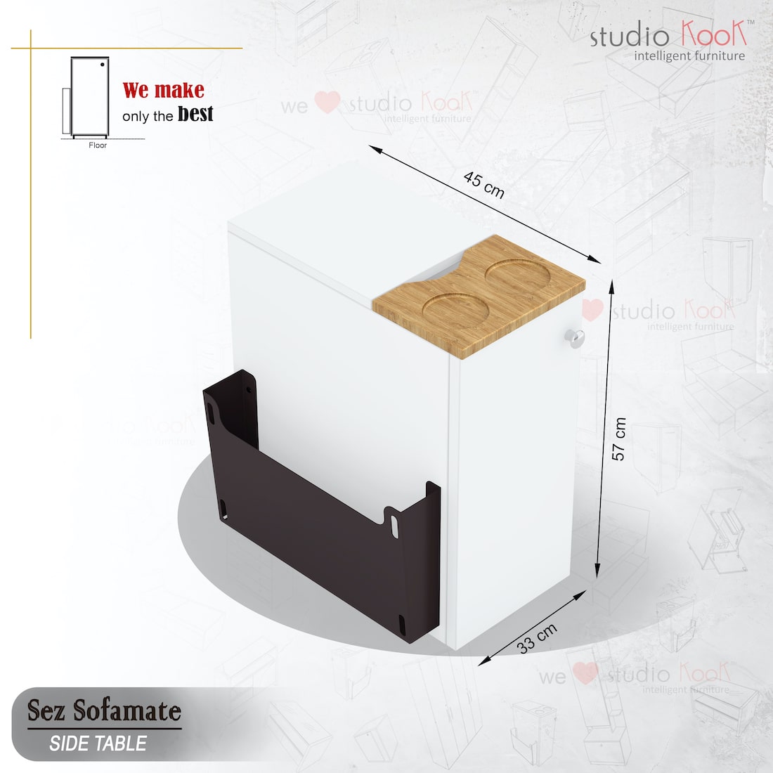 Sez Sofamate Right Side & End Table – StudioKook