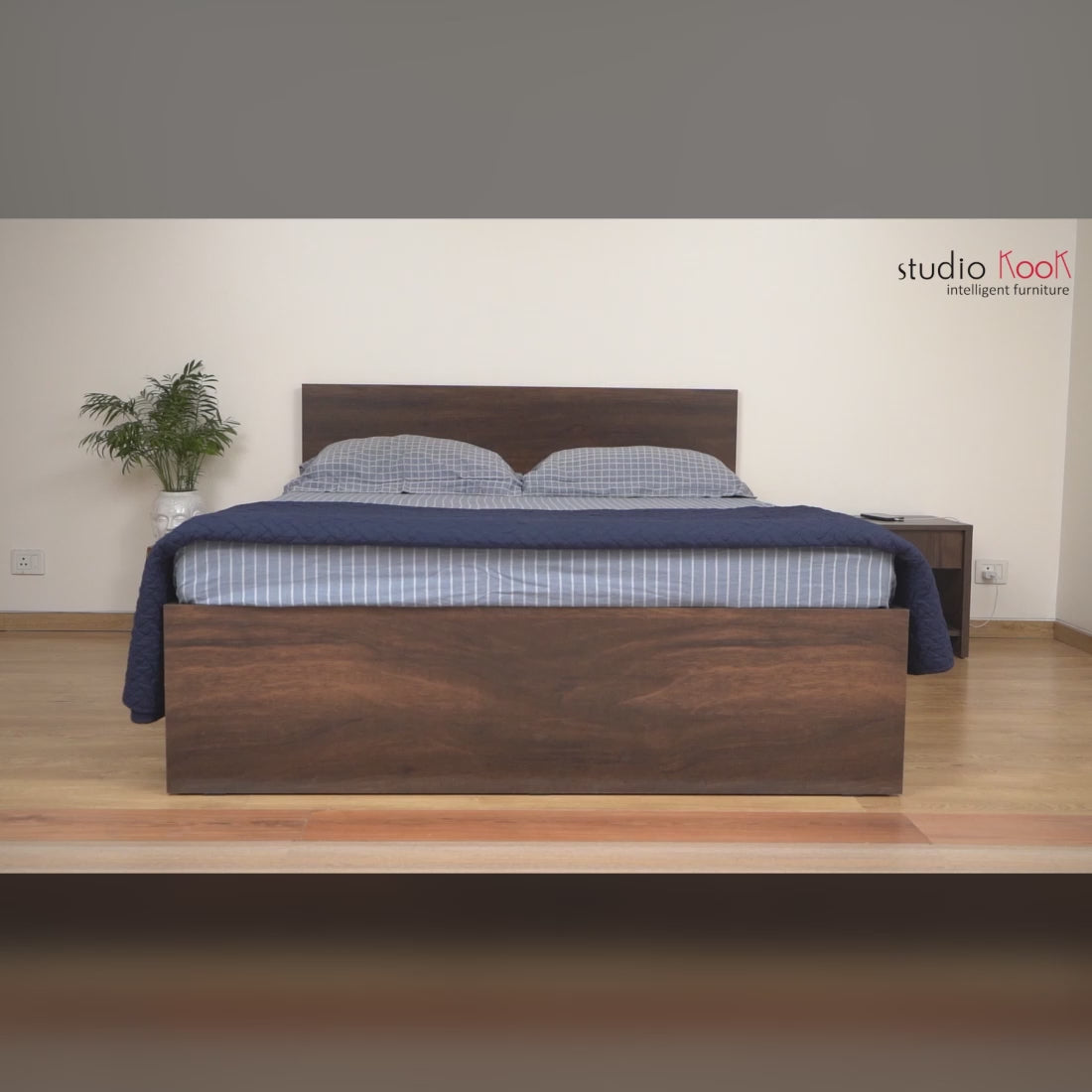 Aztec Left Queen Bed with One Drawer on Left – StudioKook